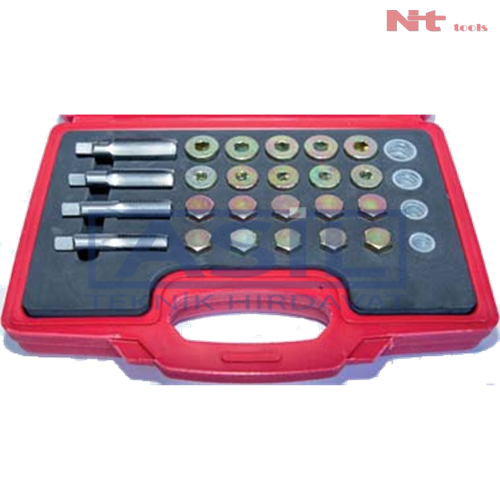 Asil, 28 Parça Karter Tapası Tamir Seti - Nt Tools