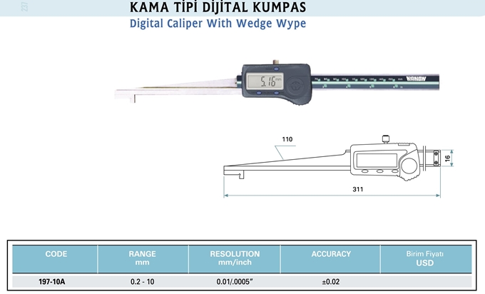 Kumpas, Kama Tip Dijital Kumpas, Caliper, Digital Caliper, Digital ...